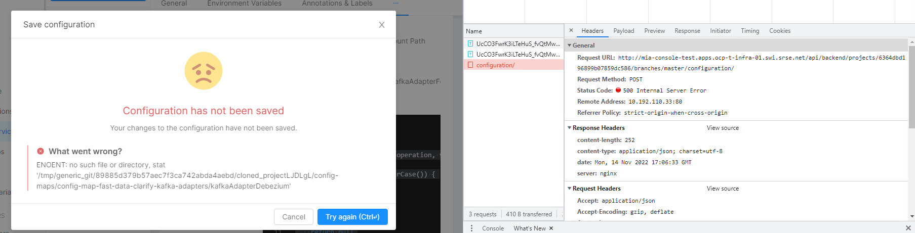 [Console-FastData] Configuration has not been saved · mia-platform community · Discussion #98 ...