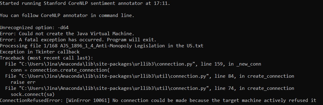 [BUG]: Sentiment Analysis · Issue #241 · NLP-Suite/NLP-Suite · GitHub