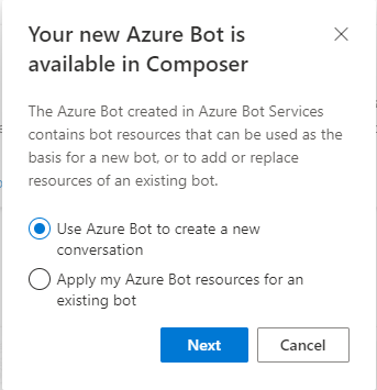 Challenged to link Azure Resources to a bot created with composer in the first place · Issue ...