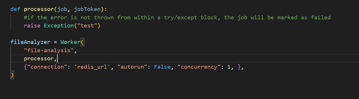 [Bug]: Raise exception in try/except does not move job to failed · Issue #2126 · taskforcesh ...