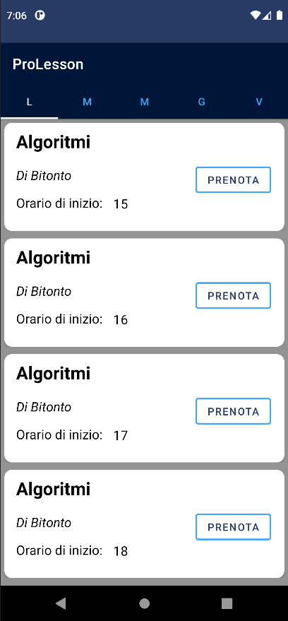 GitHub - lupoandrea98/ProLesson_Android: Progetto d'esame di IUM TWEB