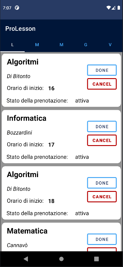 GitHub - lupoandrea98/ProLesson_Android: Progetto d'esame di IUM TWEB