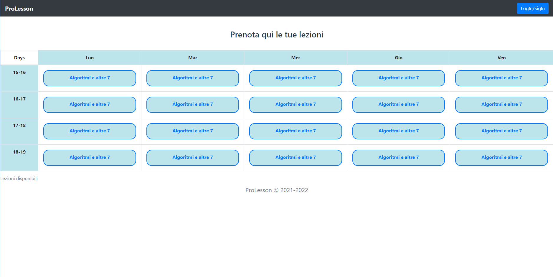 GitHub - lupoandrea98/ProLesson_WebApp: Progetto d'esame di IUM TWEB