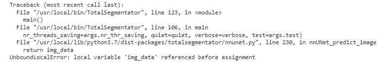Error when saving single nifti file · Issue #9 · wasserth/TotalSegmentator · GitHub