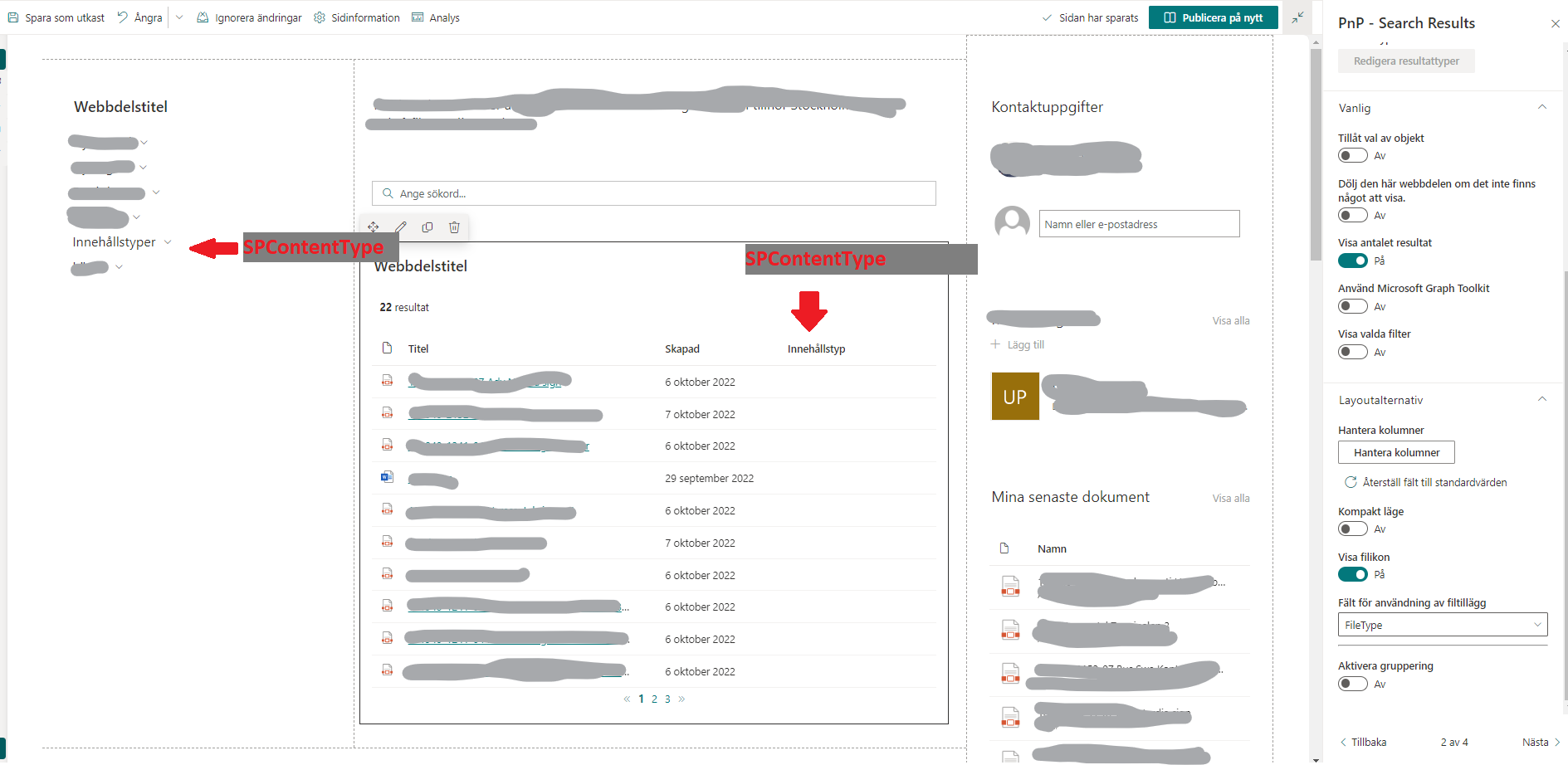 Result webpart : SPContentType · Issue #2463 · microsoft-search/pnp-modern-search · GitHub