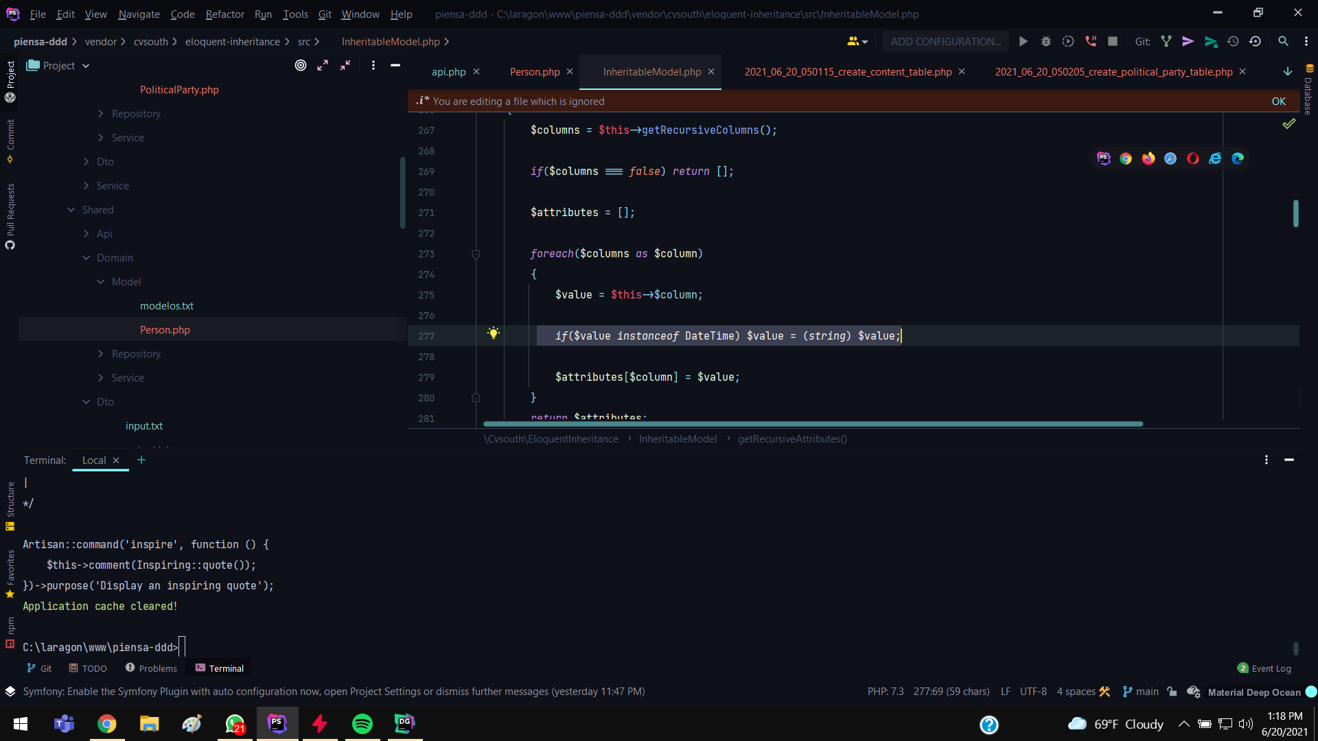 Date Time Error · Issue 4 · Cvsoutheloquent Inheritance · Github