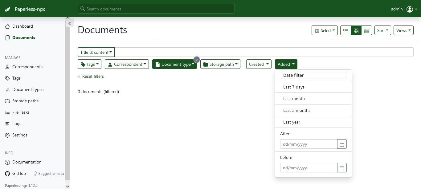 Search filters from the day without a period · paperless-ngx paperless ...