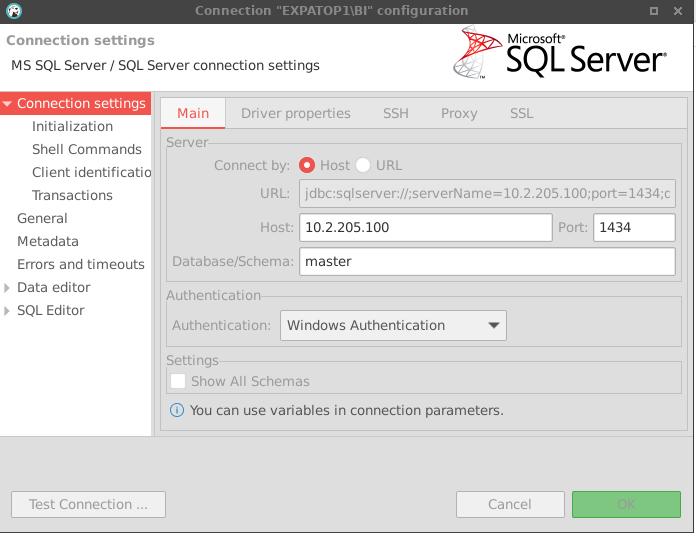 Windows authentication from linux · Issue #19079 · dbeaver/dbeaver · GitHub