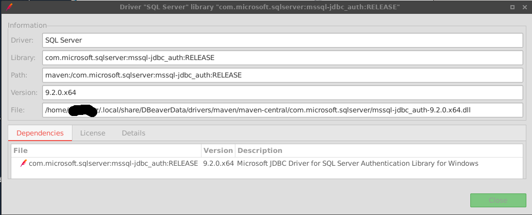 Windows authentication from linux · Issue #19079 · dbeaver/dbeaver · GitHub
