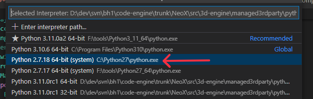 How to specify python interpreter for type checking? · Issue #3334 · microsoft/pylance-release ...