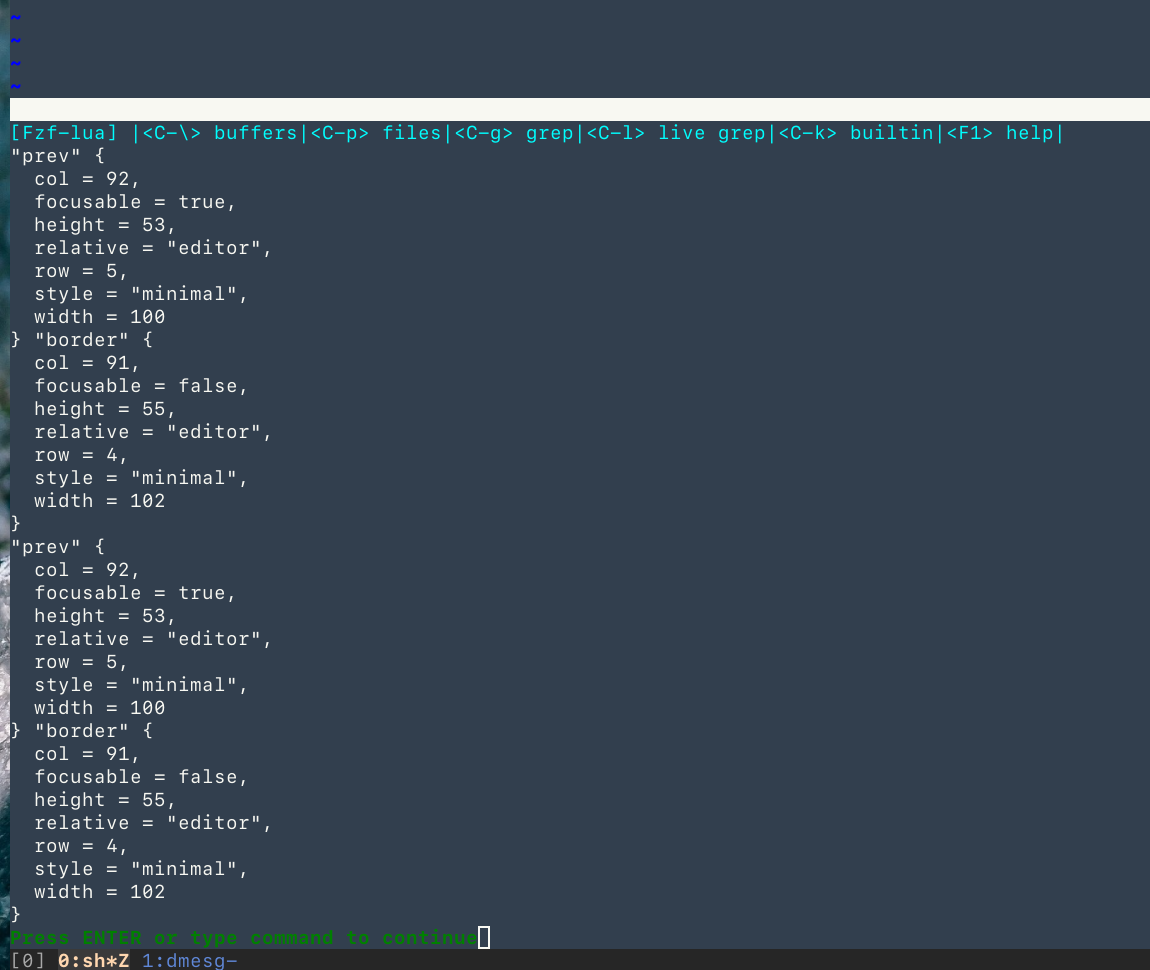 preview window border placement wrong when using alpha-nvim · Issue #711 · ibhagwan/fzf-lua · GitHub