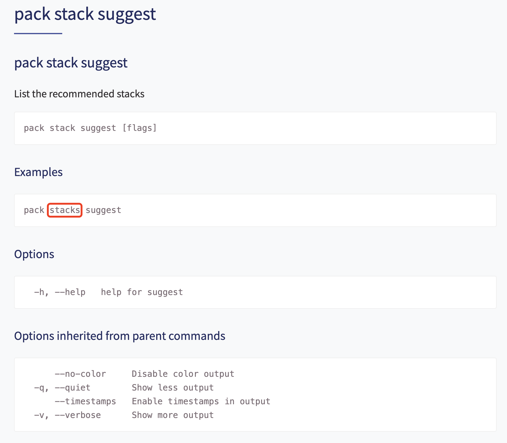 Typo in the `pack stack suggest` doc page · Issue #570 · buildpacks/docs · GitHub