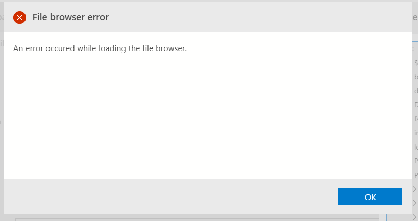 Error showing Restore Database File Browser dialog · Issue #14379 · microsoft/azuredatastudio ...
