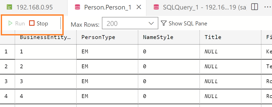 Run button in "Edit data" tab, need a lot of click · Issue #19271 · microsoft/azuredatastudio ...
