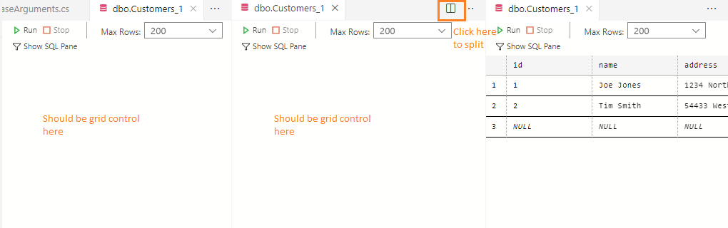 Edit Data doesn't properly support split editors · Issue #21716 · microsoft/azuredatastudio · GitHub