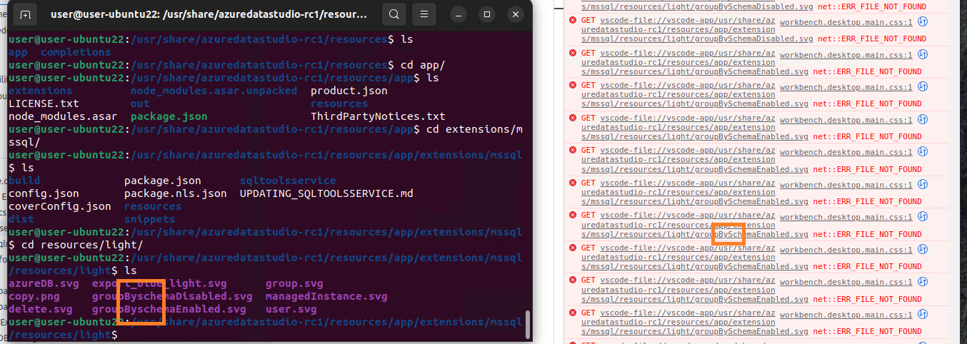 Missing groupBySchema SVG errors · Issue #22312 · microsoft/azuredatastudio · GitHub