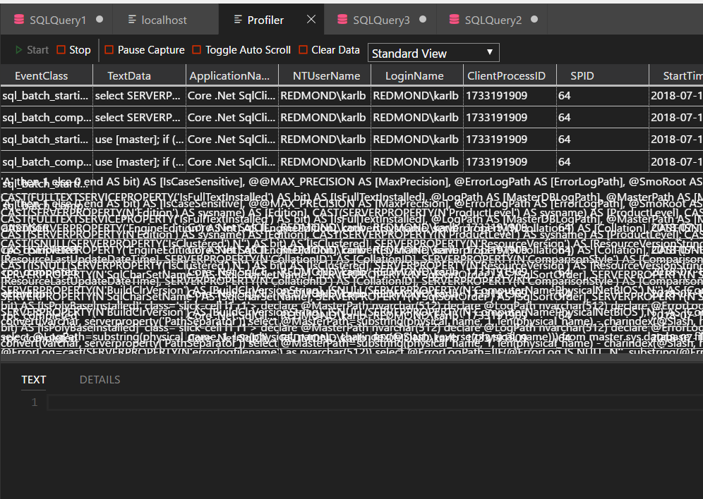 Profiler aria strings are not properly escaped · Issue #1932 · microsoft/azuredatastudio · GitHub