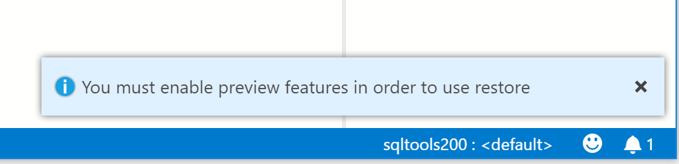 "You must enable preview features" prompt should have option to enable ...