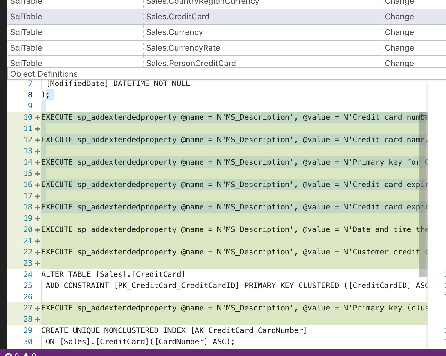 Schema Compare diff editor windows don't have horizontal scrollbar · Issue #5342 · microsoft ...