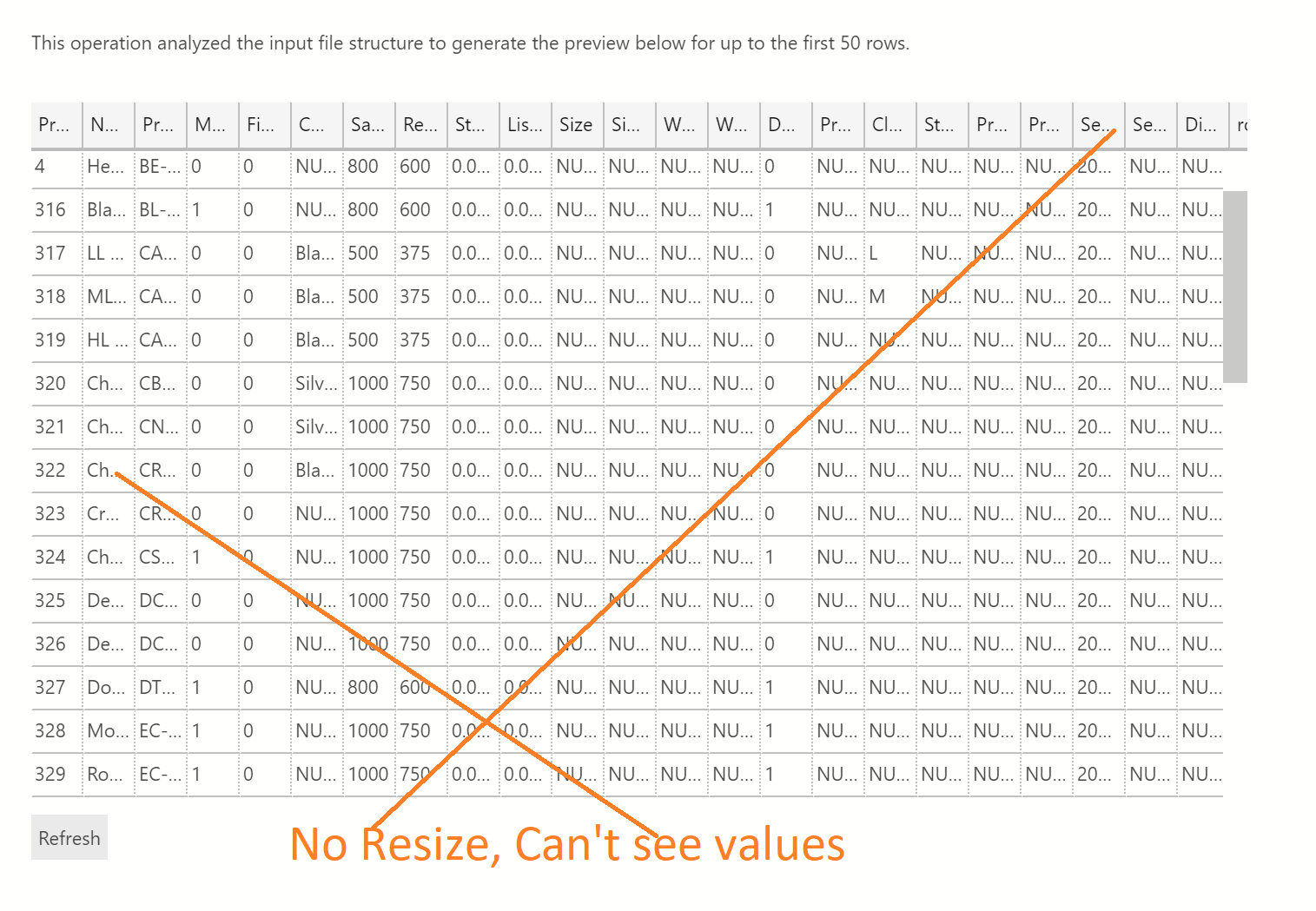 Import file preview grid columns not resizable · Issue #5891 · microsoft/azuredatastudio · GitHub