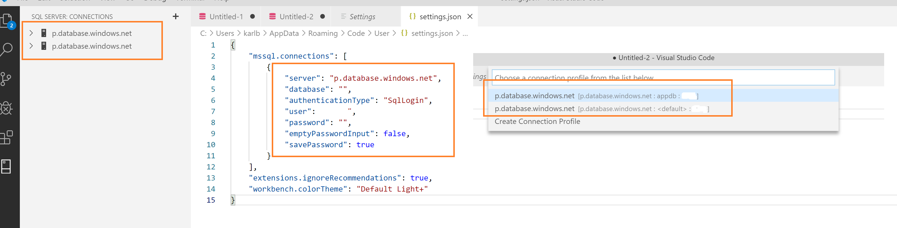 OE shows connections not in settings · Issue #1328 · microsoft/vscode-mssql · GitHub