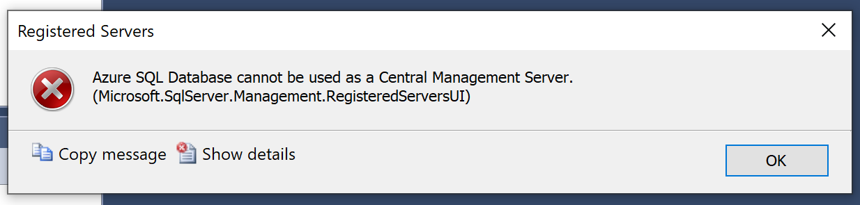 Data is null for Sql Server Central Management Servers extension ...