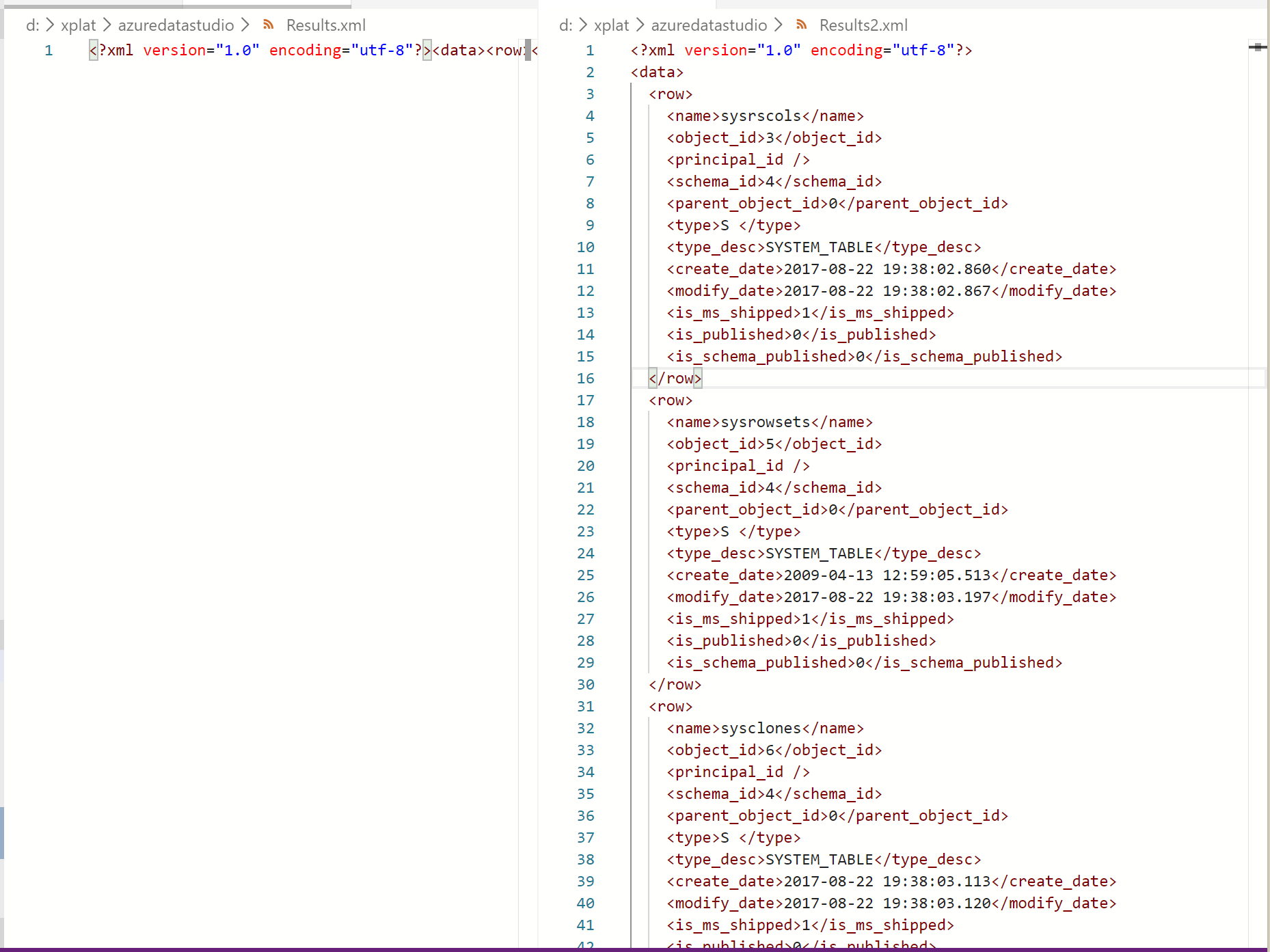 Export XML results from Notebook table doesn't format content · Issue ...