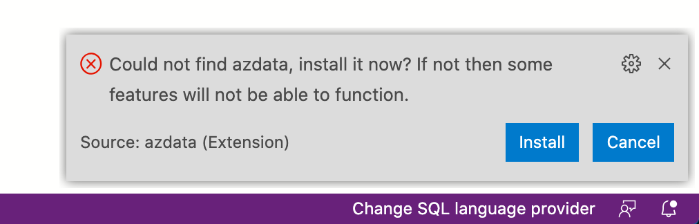 azdata error message shows up every launch on dev builds · Issue #11574 · microsoft ...