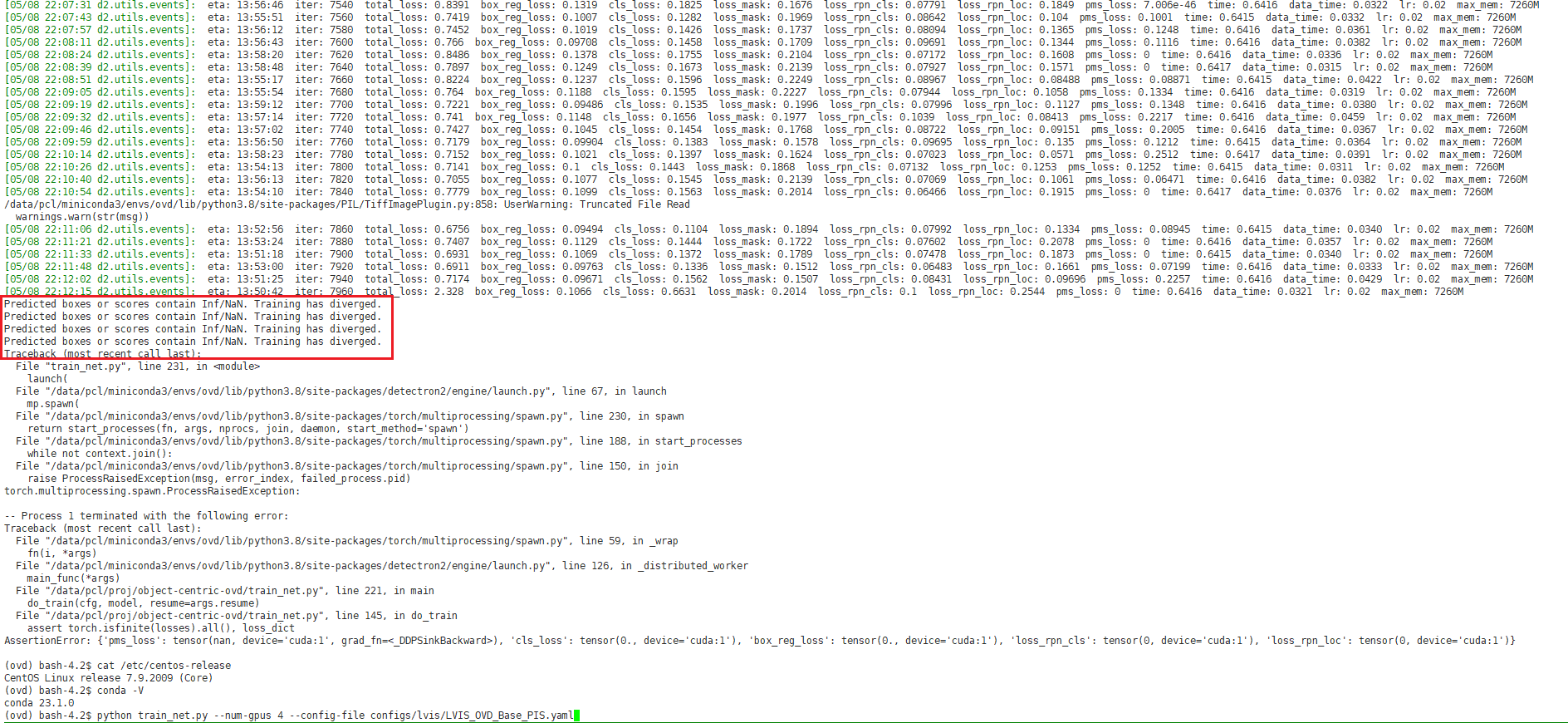 Failed to run the training for `LVIS_OVD_Base_PIS` config · Issue #21 · hanoonaR/object-centric ...