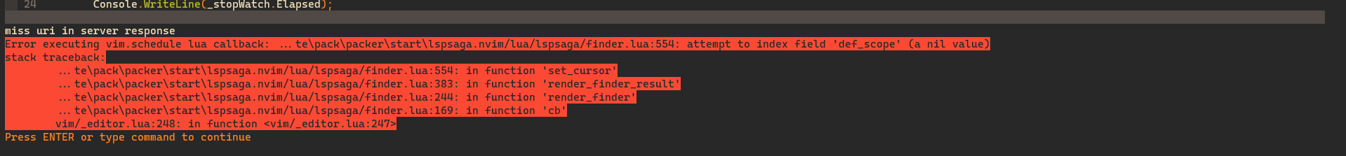 :Lspsaga lsp_finder not working with omnisharp-ls · Issue #661 · nvimdev/lspsaga.nvim · GitHub