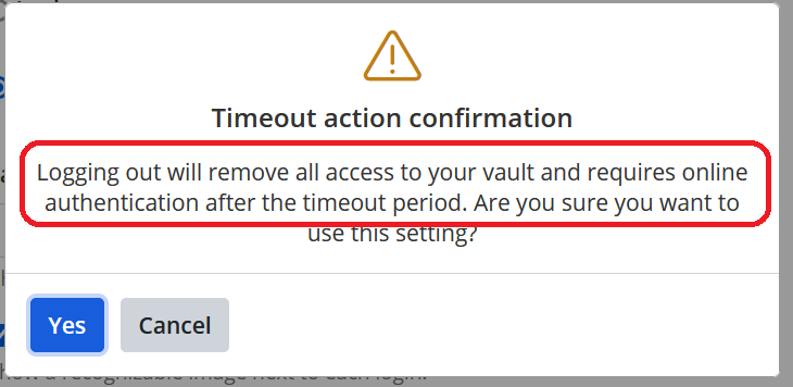 Timout action defaults to Lock, and overrides previously set vault preferences · Issue #4812 ...