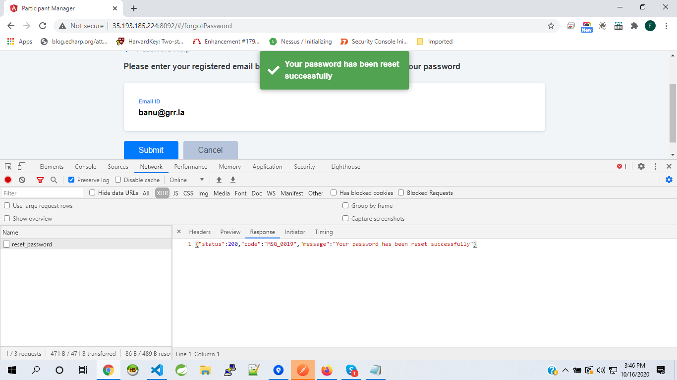 Forgot password > Password help screen > Wrong Validation message id displaying after entering ...