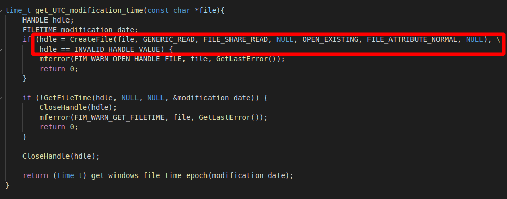 Some error reported in get_UTC_modification_time() due to wrong flags in CreateFile · Issue ...