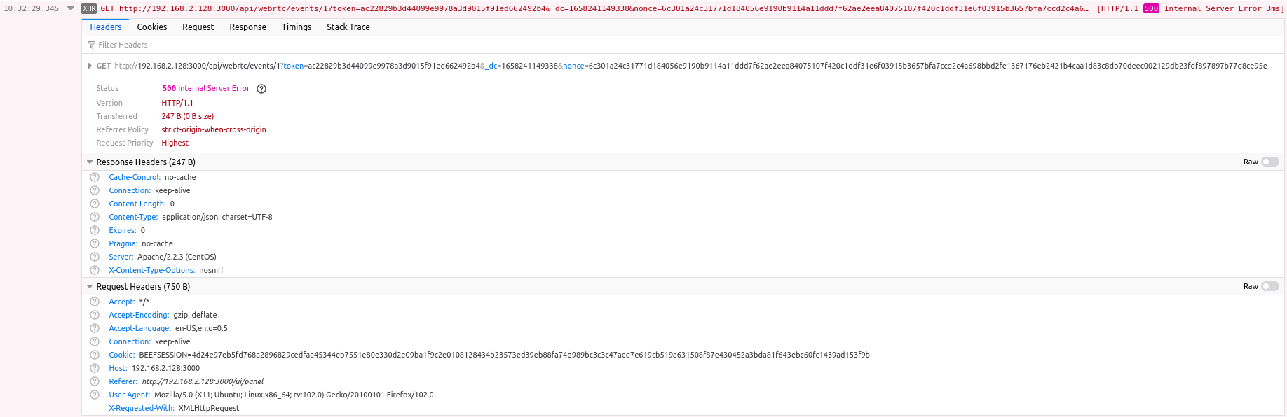 WebRTC module - API Fire Error: Could not find table 'rtcsignals' · Issue #2508 · beefproject ...