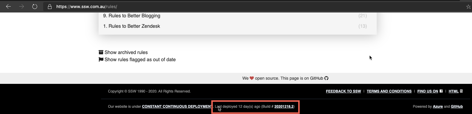 Footer - should show version number · Issue #121 · SSWConsulting/SSW ...