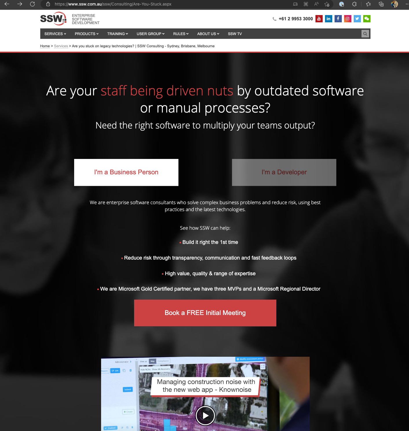Consulting Page - Are you stuck? · Issue #447 · SSWConsulting/SSW.Website · GitHub