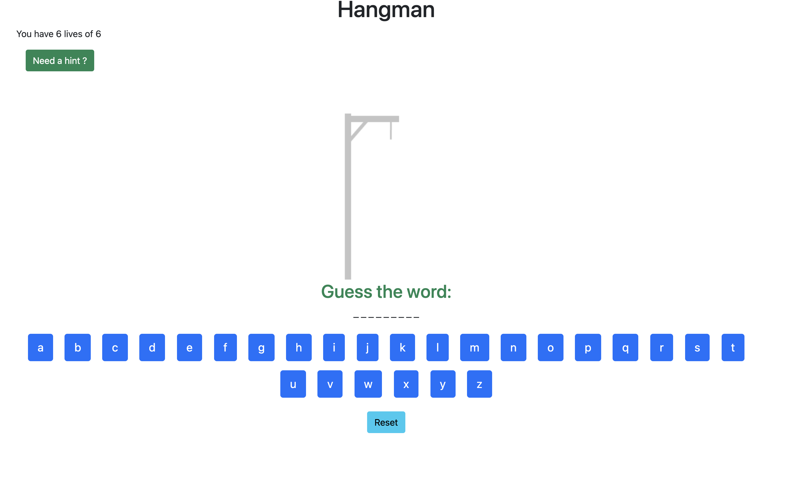 GitHub - alain17-web/hangman: js project