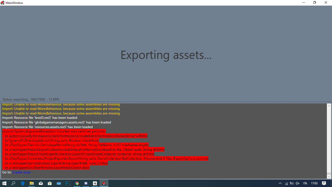 file extraction stops · Issue #530 · mafaca/UtinyRipper · GitHub