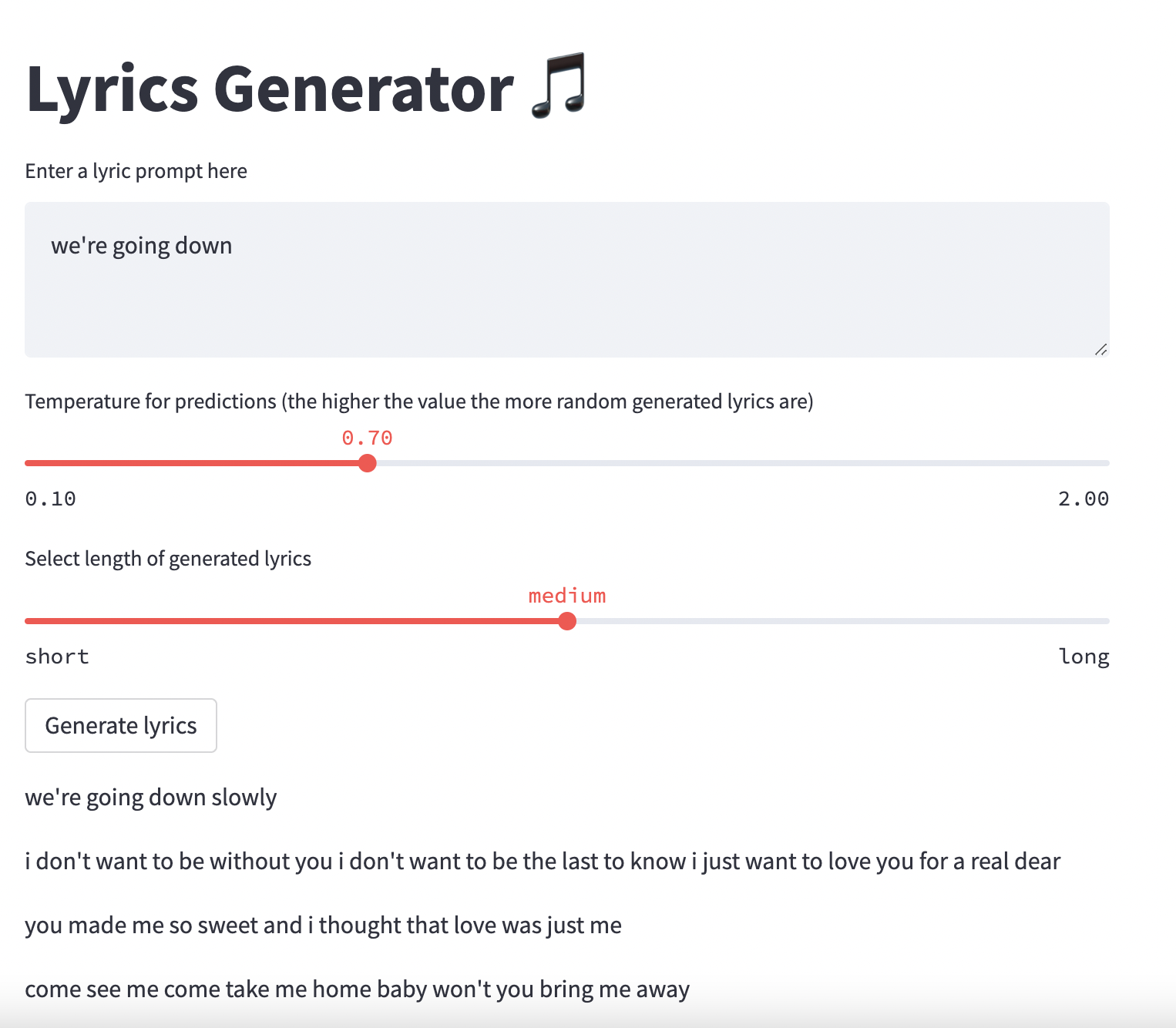 GitHub - Imbabot7/LyricGenerator