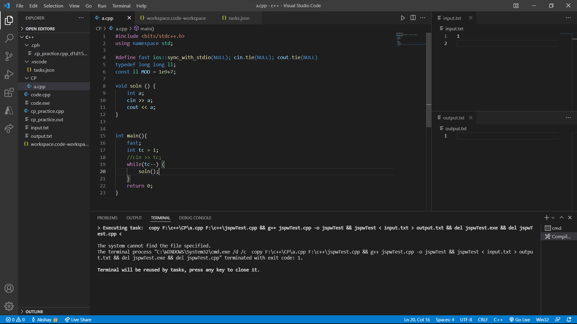 No such File or Directory error · Issue #1 · jspw/VS-Code-Config · GitHub