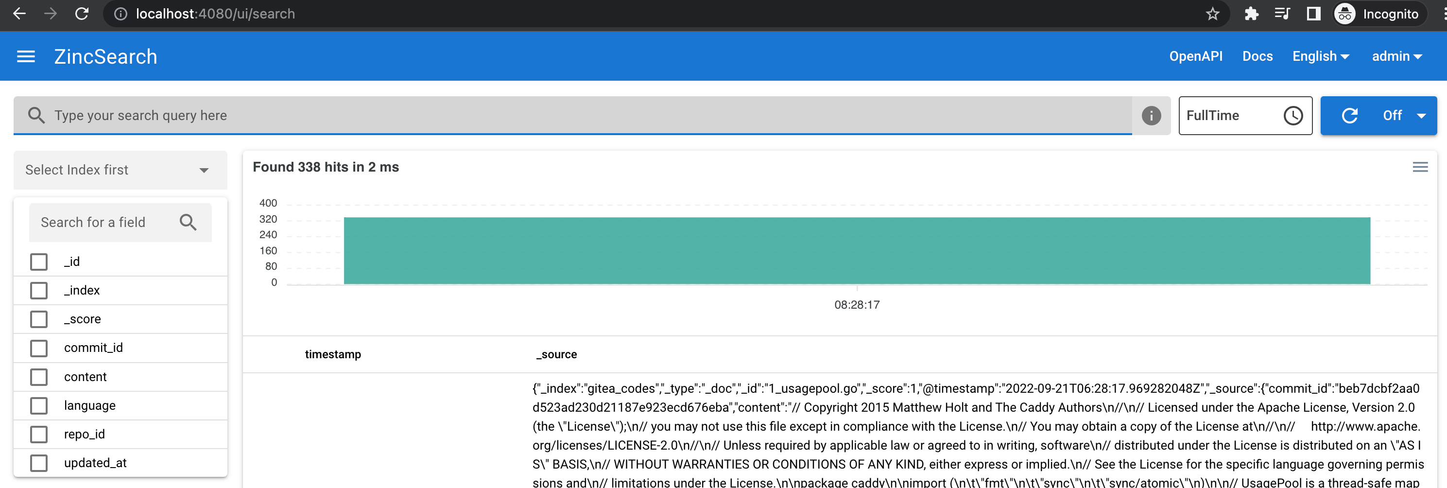 Gitea can not connect to zinc · Issue #538 · zincsearch/zincsearch · GitHub