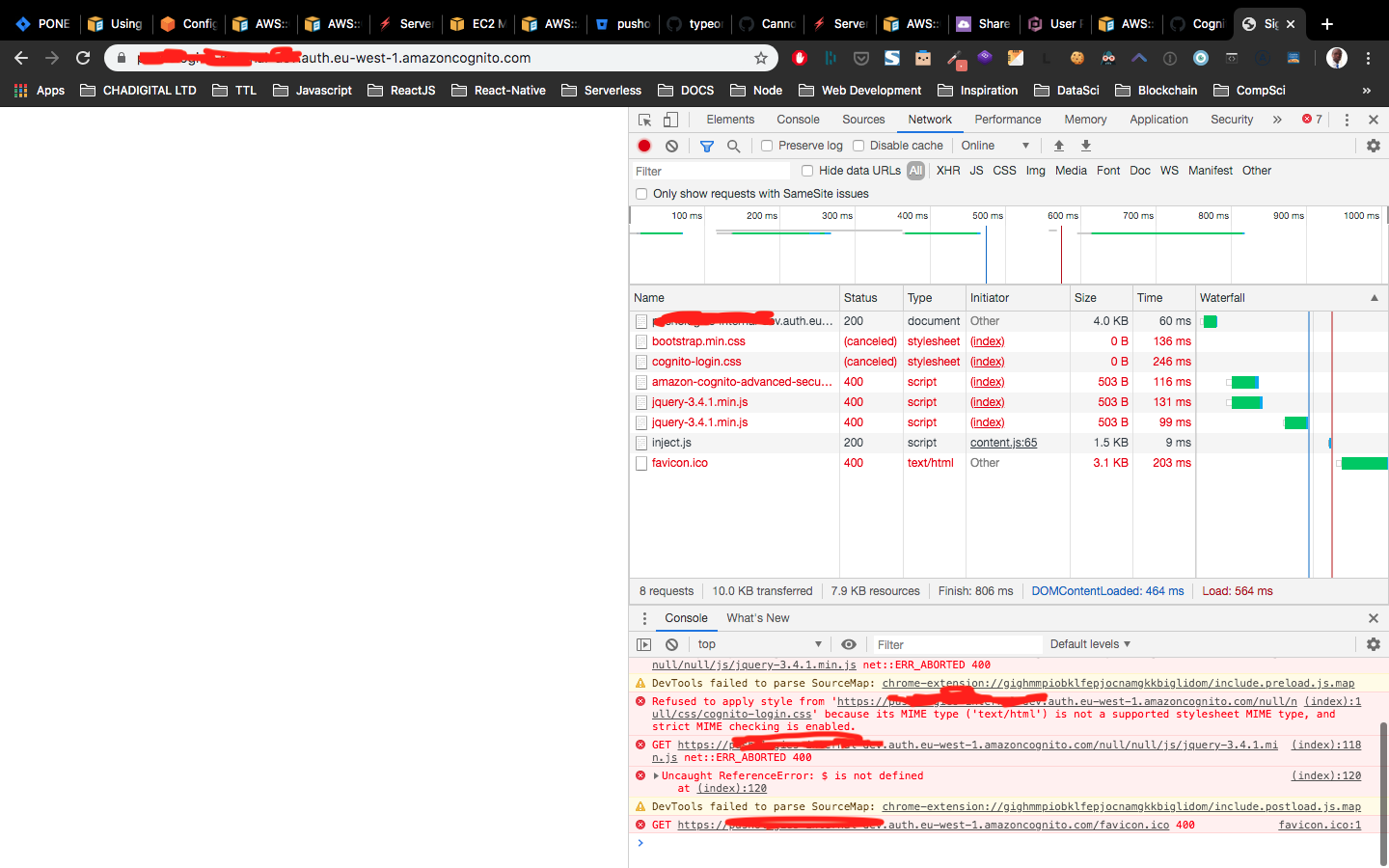 Hosted Ui Blank Page And Errors · Issue 5256 · Aws Amplifyamplify Js · Github