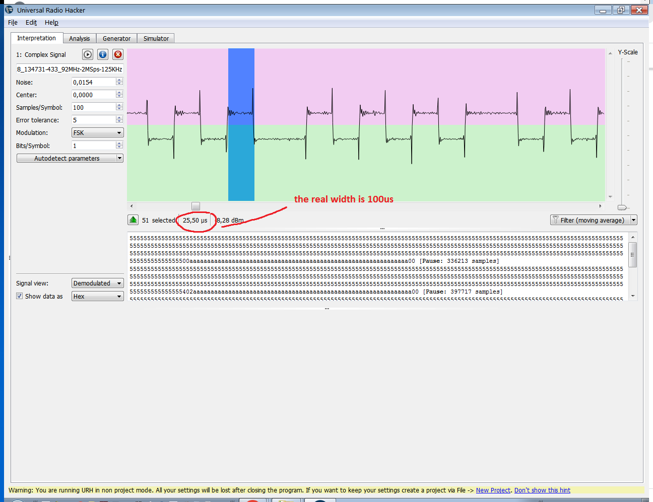 RSP1 - the signal is not recorded correctly (incorrect Sample rate) · Issue #1042 · jopohl/urh ...