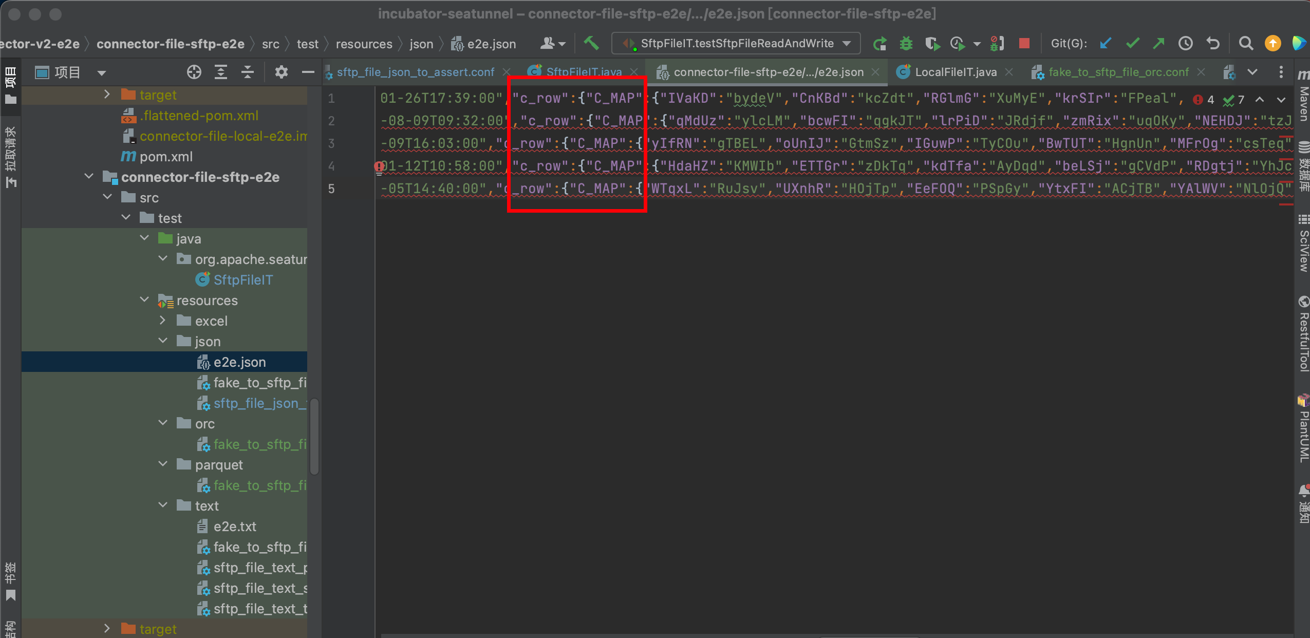 [Bug] [Connector-e2e][file] File e2e schema writing error · Issue #4699 · apache/seatunnel · GitHub