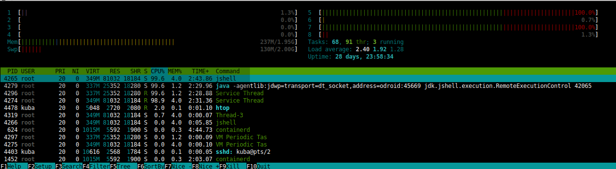 jdk13 linux arm32 100% CPU in "Service Thread" · Issue #1287 · adoptium/temurin-build · GitHub