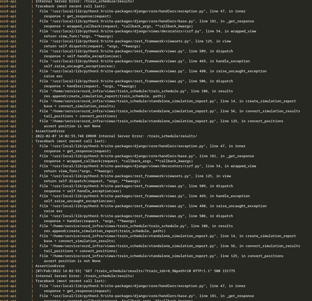 500 on opposite direction train route on single track · Issue #543 · OpenRailAssociation/osrd ...