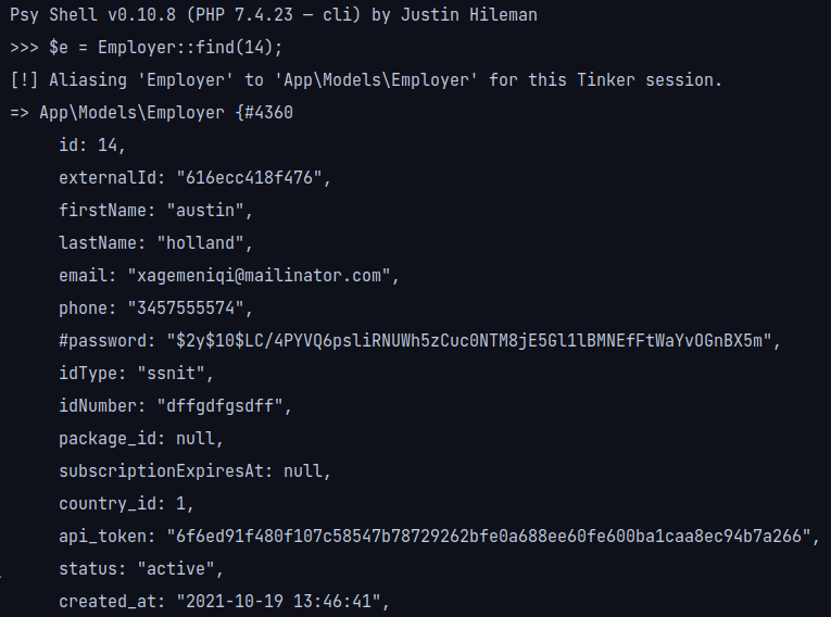 Model Output On Console · Issue 118 · Roboroads Laravel Tinker · Github