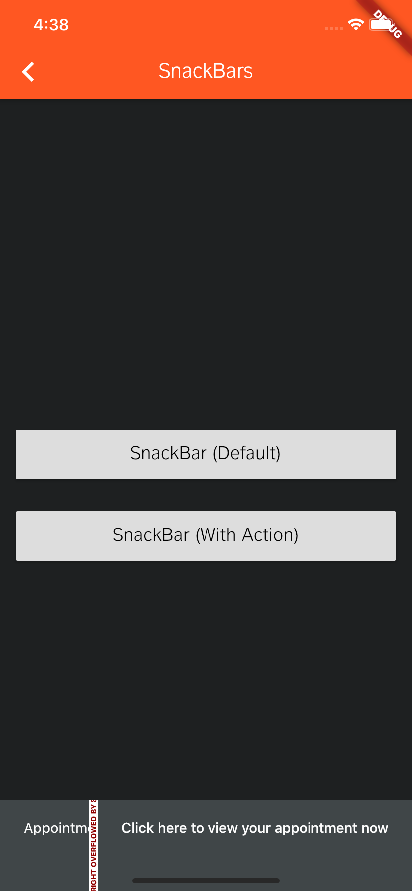 SnackBar content text overflow issue even when used TextOverflow ...