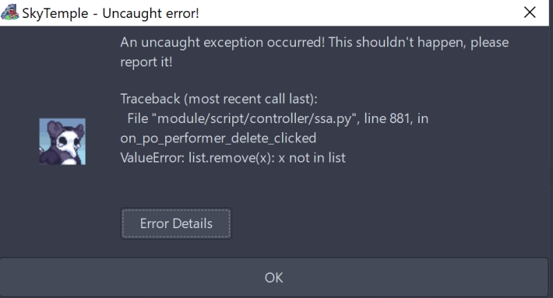 Performer deletion error · Issue #372 · SkyTemple/skytemple · GitHub