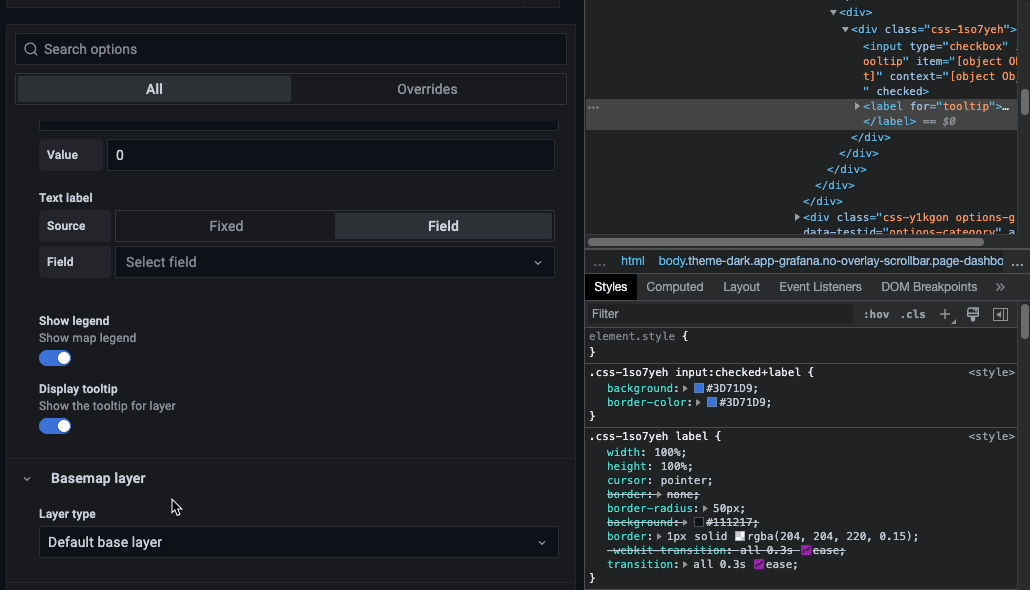 Geomap Tool Tip Toggle Not Working In 915 · Issue 55125 · Grafanagrafana · Github